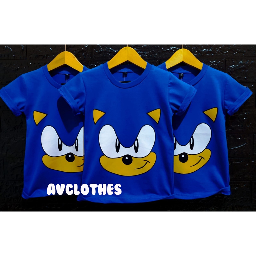 Jual BAJU ANAK LAKI LAKI KARTUN SONIC BIRU | KAOS ANAK COWOK BAHAN ...