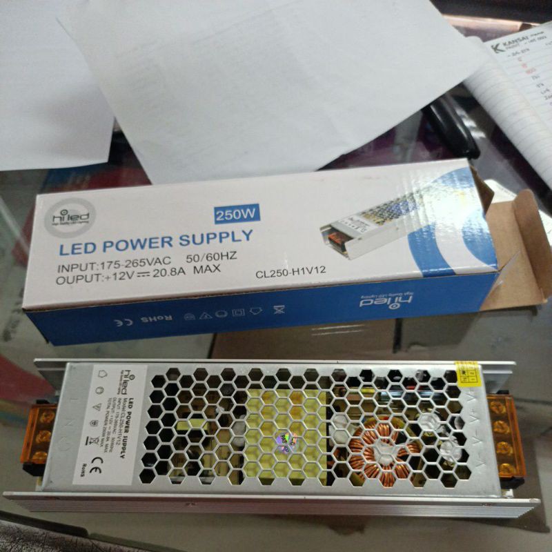 Jual trafo led strip hiled power supply 12v 20.8a / 250w | Shopee Indonesia