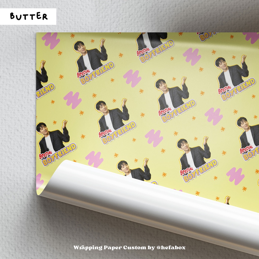 Jual Kertas Kado Custom Pattern Foto / Wrapping Paper Custom Hefabox ...