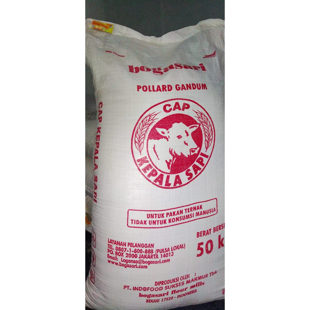 Jual POLLARD Polar Pollar DEDAK GANDUM Cap KEPALA SAPI Bogasari Jakarta ...