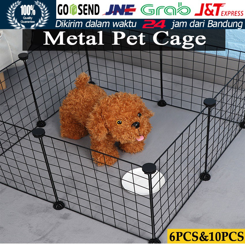 Jual Kandang Pagar / Kandang Umbar Besi Lipat - Kelinci Kucing Anjing Kura-Kura DIY Pet Cage For ...