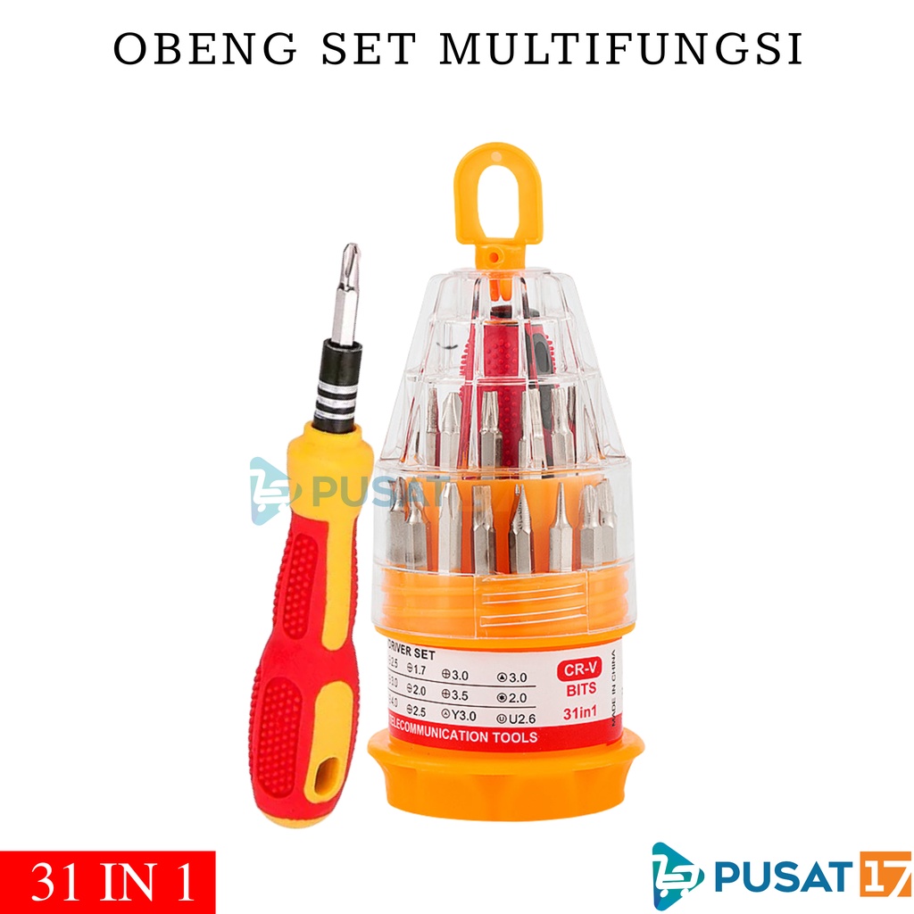 Jual PUSAT17 OBENG SET 31 IN 1 MULTIFUNGSI / OBENG SET MAGNETIC 31PCS / OBENG HANDPHONE / OBENG ...