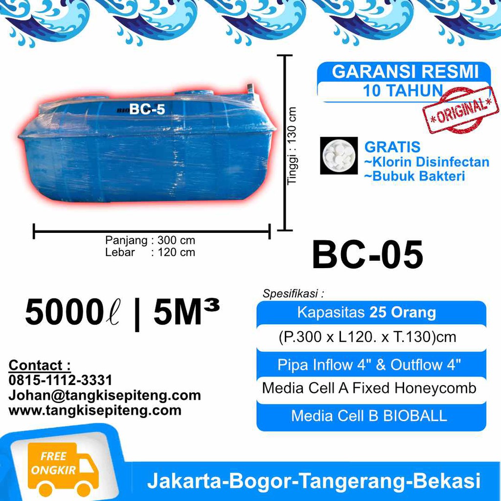 Jual BIOTANK Septictank BIO 5m3 / 5000 liter | Shopee Indonesia