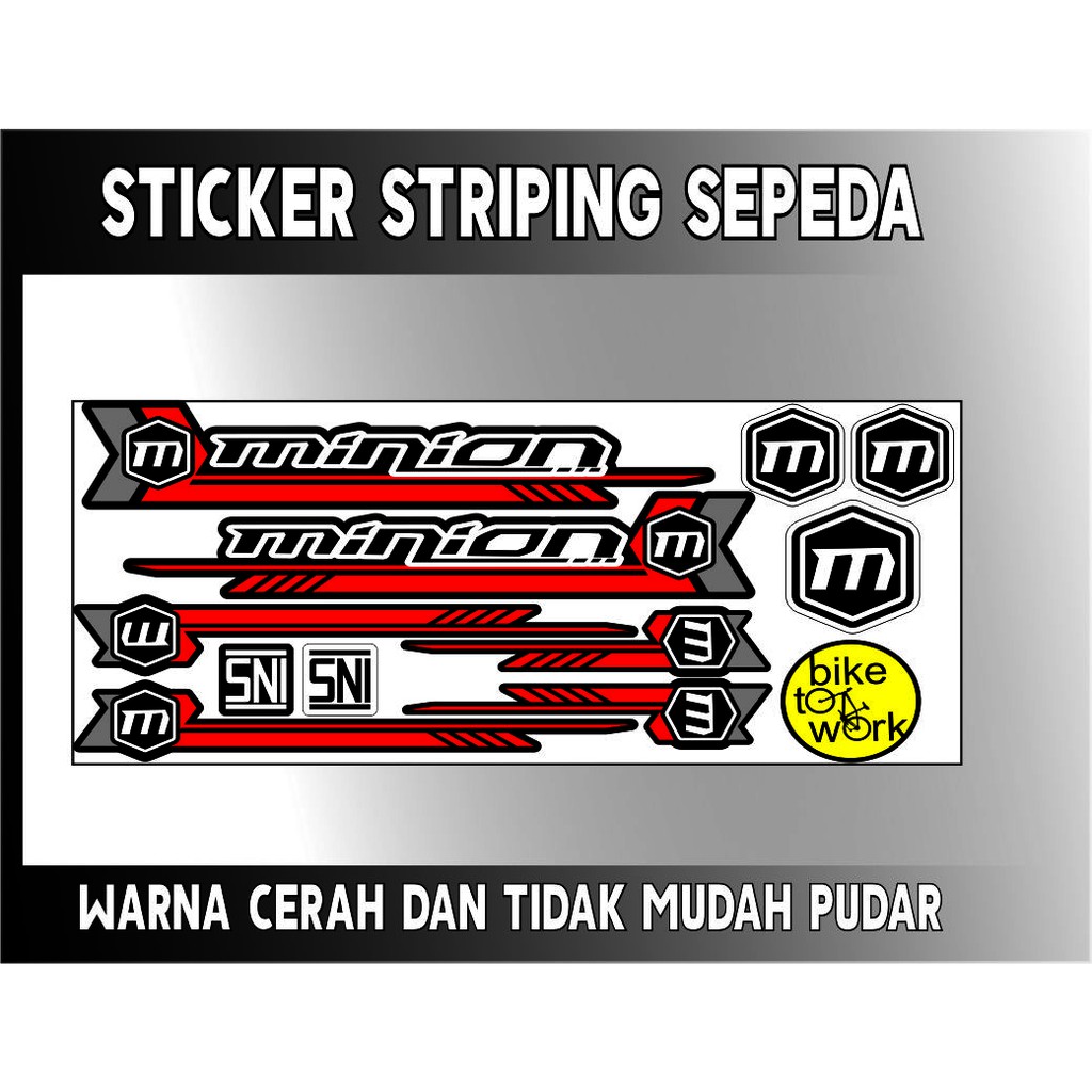Jual DECAL STIKER / STICKER VARIASI STRIPING ALL SEPEDA VARIASI MINION ...