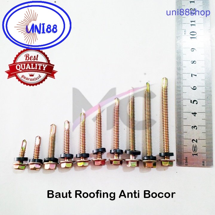 Jual Baut Roofing Baud Rooping Sekrup Atap Skrup Driling Anti Bocor ...