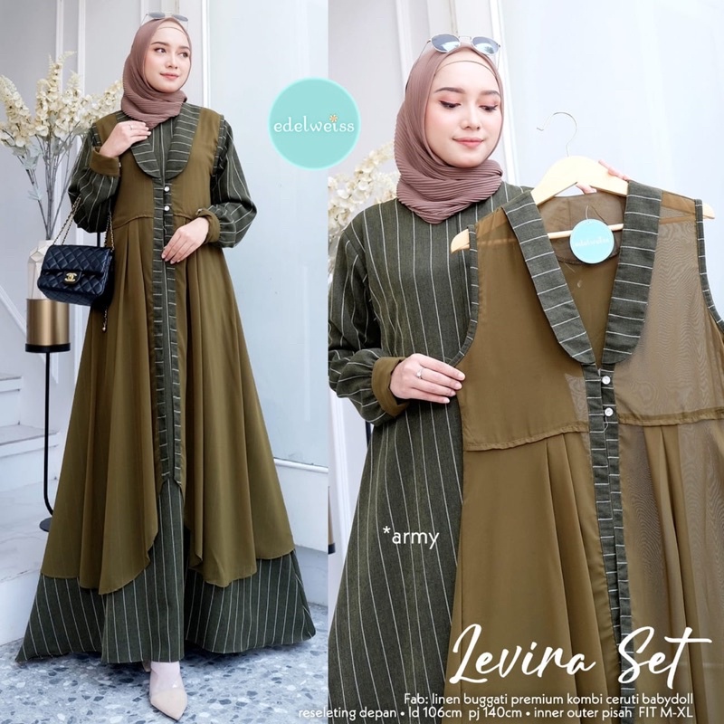 Jual LEVIRA SET MUSLIM PREMIUM BY EDELWEISS | Shopee Indonesia