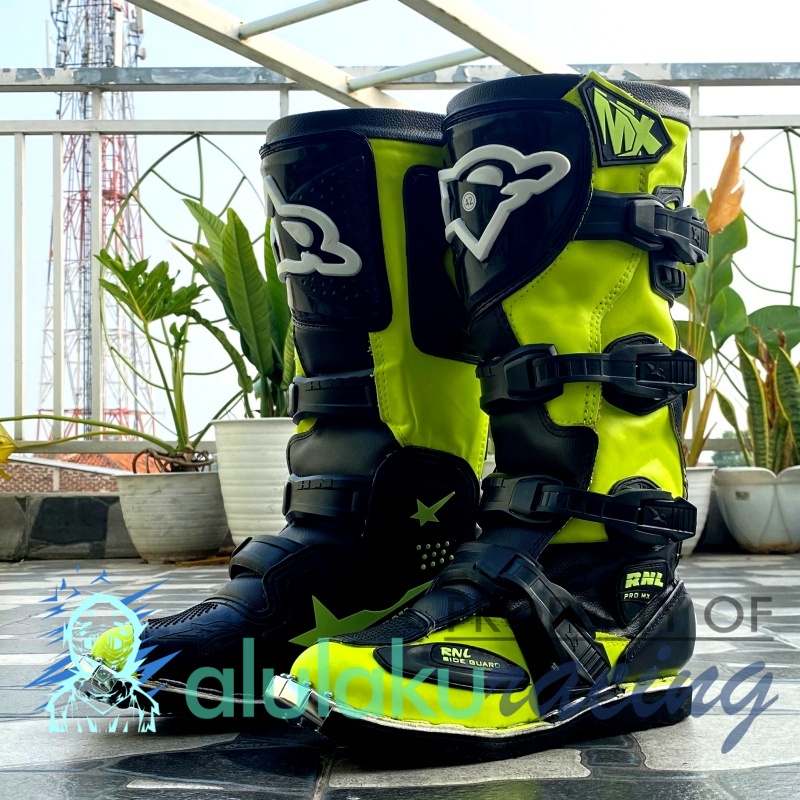 Jual Sepatu Motocross RNL Racing Product Original MX Trail - Fluogreen ...