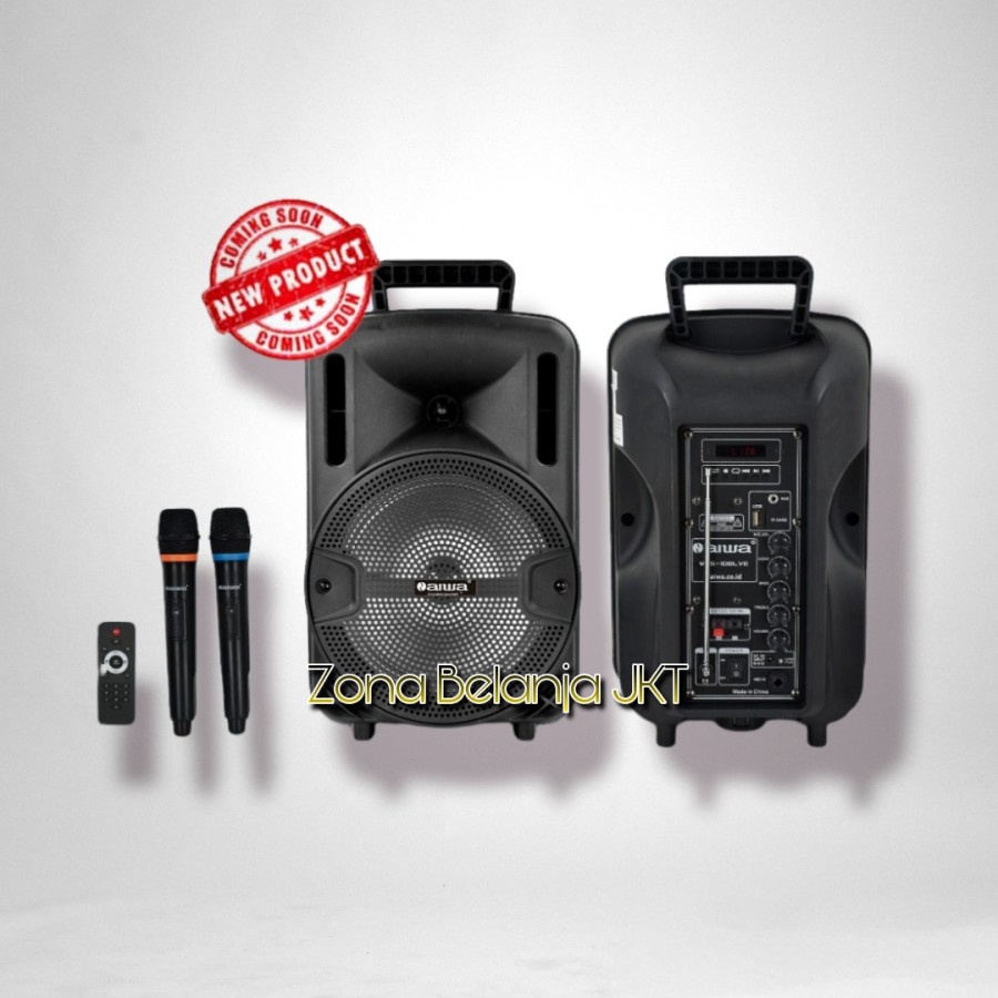 Jual Speaker Portable Meeting Wireless USB Bluetooth Aiwa 8 Inch WAS-108LVE Aktif 8 Inch Aiwa ...