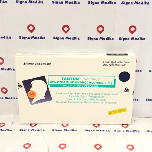 Jual Tantum Lozenges Box Isi 12 Tablet - Obat Radang Tenggorokan ...