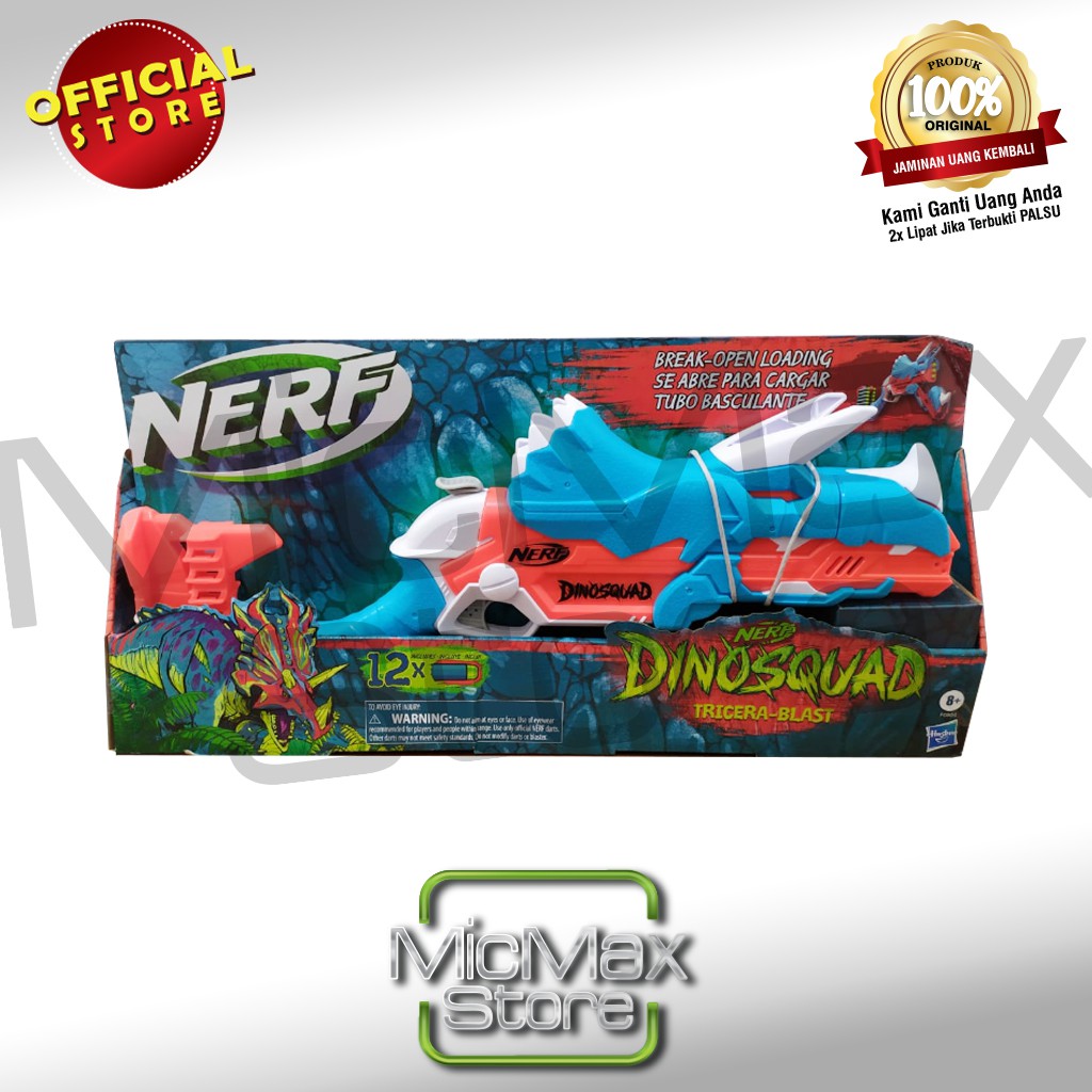Jual Nerf Dino Squad Tricera Blast Dart Blaster | Shopee Indonesia