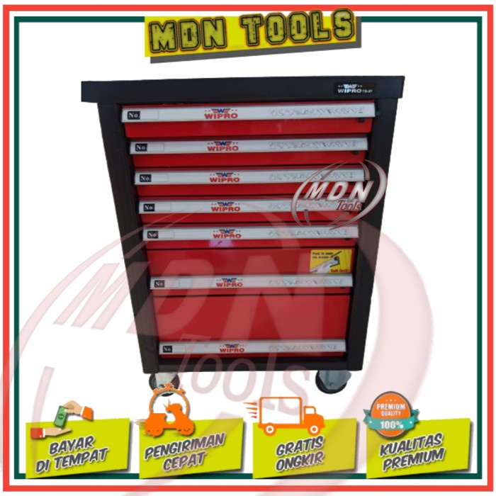 Jual Toolbox Trolley Cabinet // Tool Kit Set 6 Susun 127 Pcs Merk Wipro | Shopee Indonesia