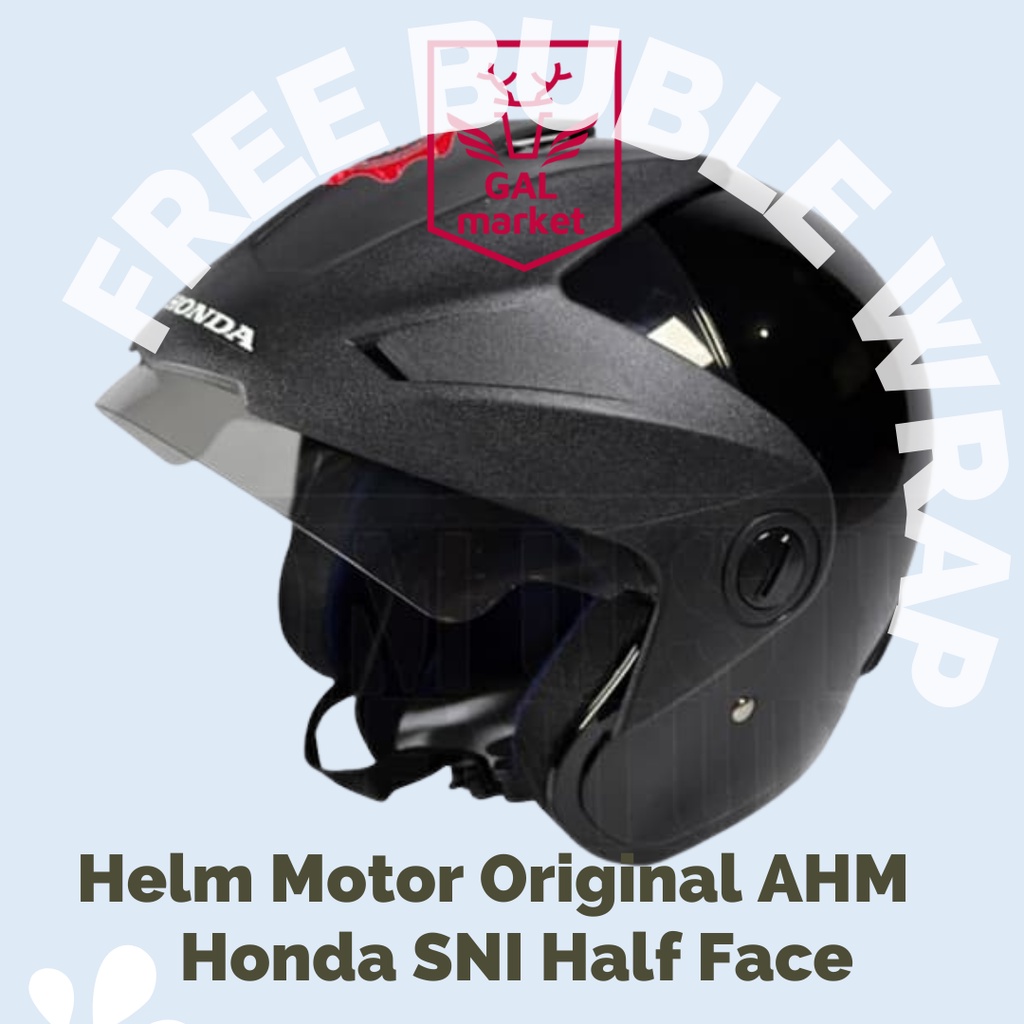 Jual Helm Motor Half Face Original AHM Honda Genuine SNI | Shopee Indonesia