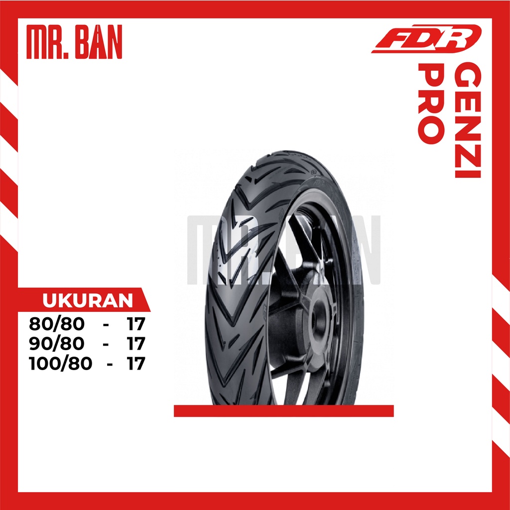 Jual BAN MOTOR RING 17 TUBLES FDR GENZI PRO 70/80 80/80 90/80 100/80 TUBELESS TL | BAN TUBLES ...