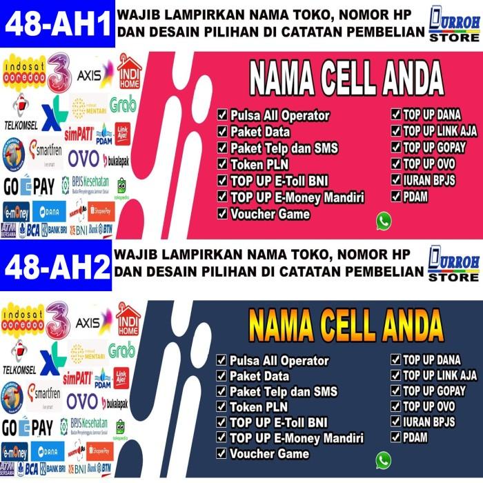 Jual Spanduk Banner Konter Pulsa / Celluler Berbagai Ukuran #2 | Shopee Indonesia