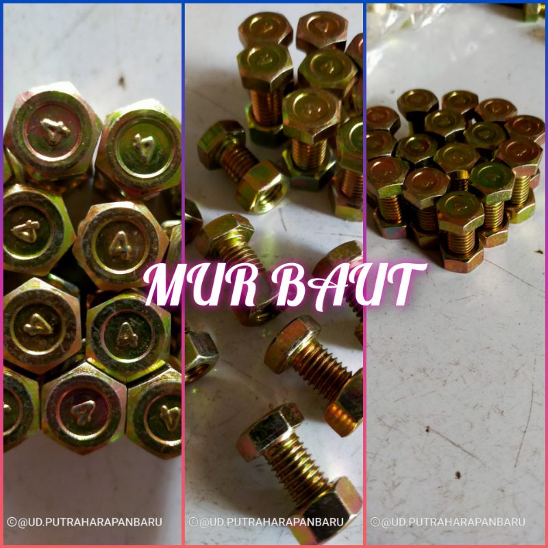 Jual MUR BAUT M8x15 KUNING ISI 25PC BAUT BESI SIKU LUBANG | Shopee ...