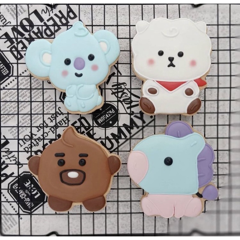 Jual BTS BT21 Custom Made Butter Cookies PO H-3 | Shopee Indonesia