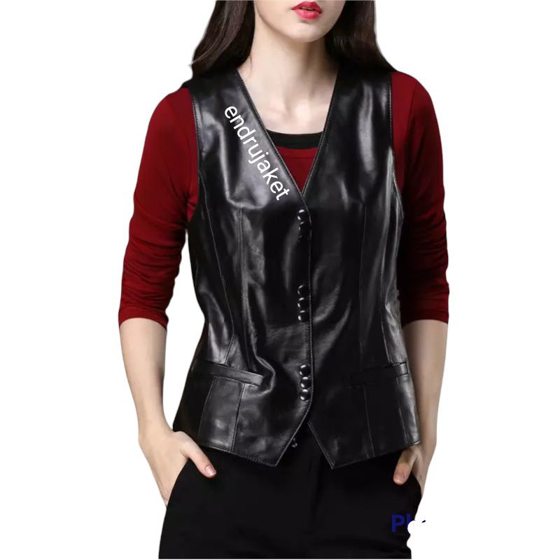 Jual rompi kulit sintetis wanita / rompi touring wanita | Shopee Indonesia