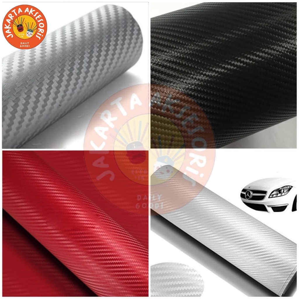 Jual (PROMO COD) Jakarta Aksesoris Wallpaper Sticker Carbon Kevlar 3D ...