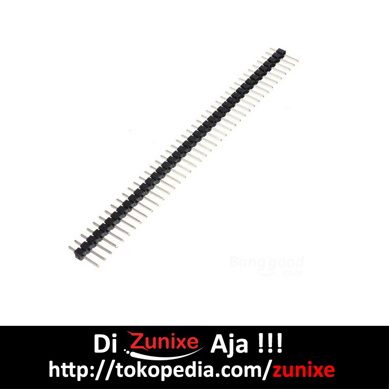 Jual Pin Header Male 40 PIN Single Row 1 x 40 Lurus Straight 2.54mm ...