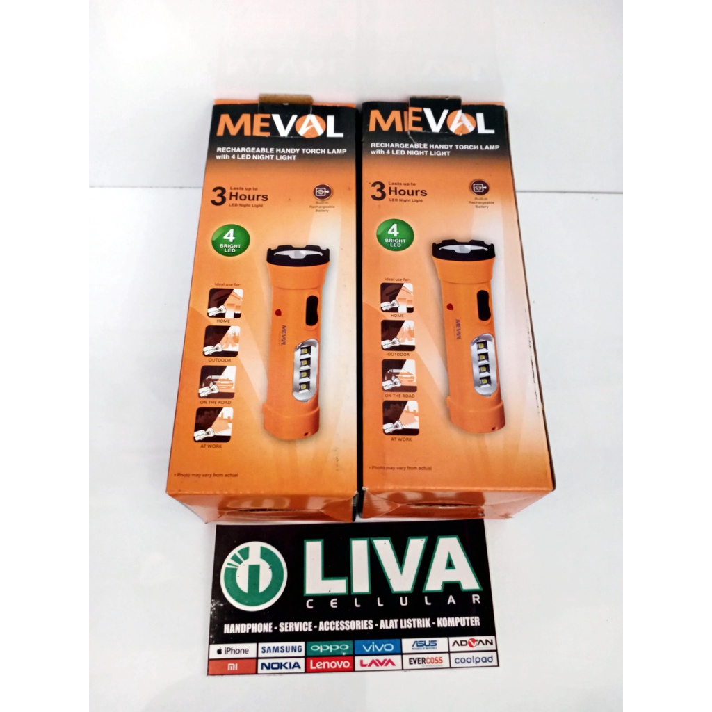 Jual Senter LED 1W Lampu Tidur 4 LED Warna Putih MEVAL MT101A | Shopee ...