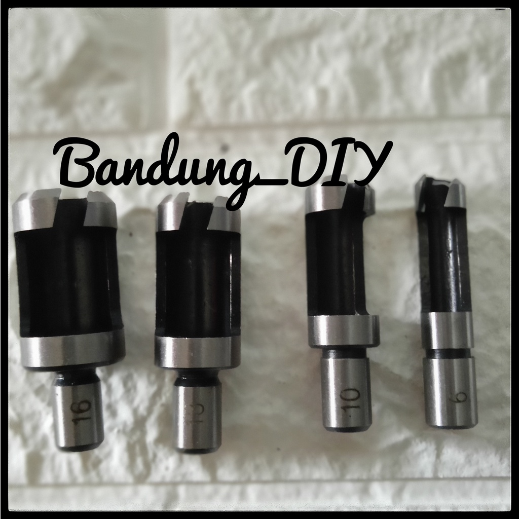 Jual Cork Drill Bit Mata Bor Kayu Dowel Pocket Hole Wood Plug 4 pcs ...
