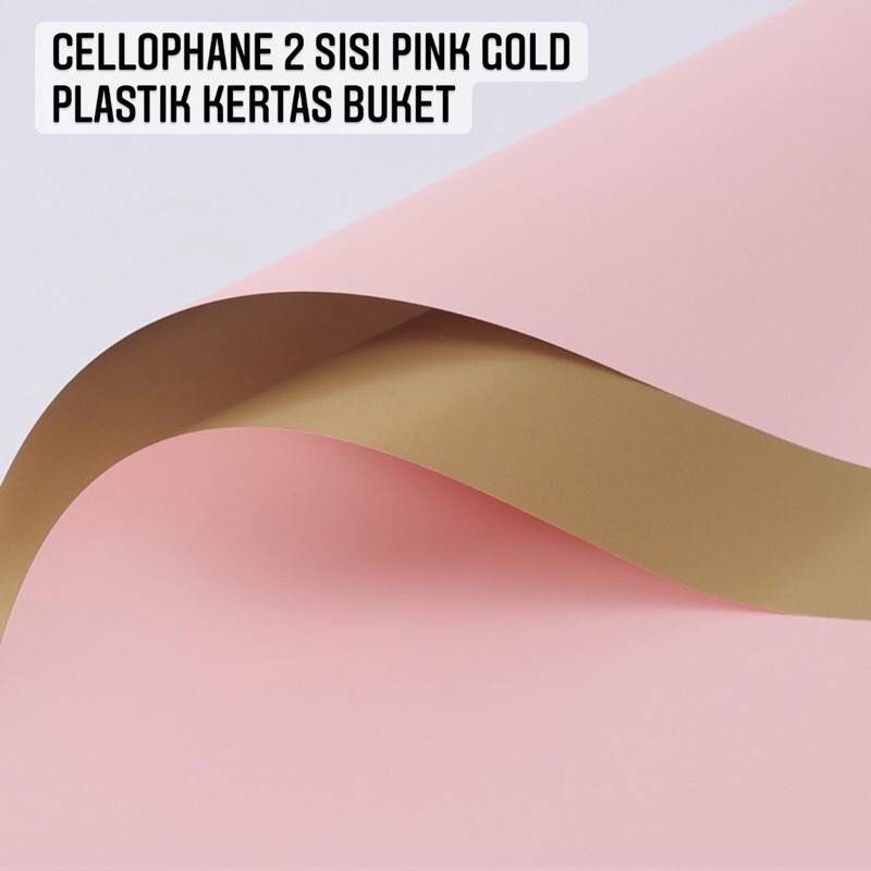 Jual Cellophane gold 2 sisi warna depan belakang kertas buket bunga ...