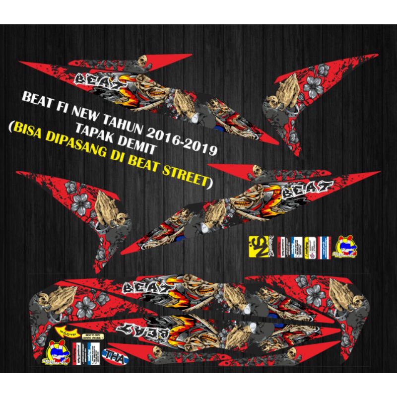 Jual STIKER STRIPING DECAL BEAT F1 TH 2016-2019 BEAT STREET TAPAK DEMIT ...