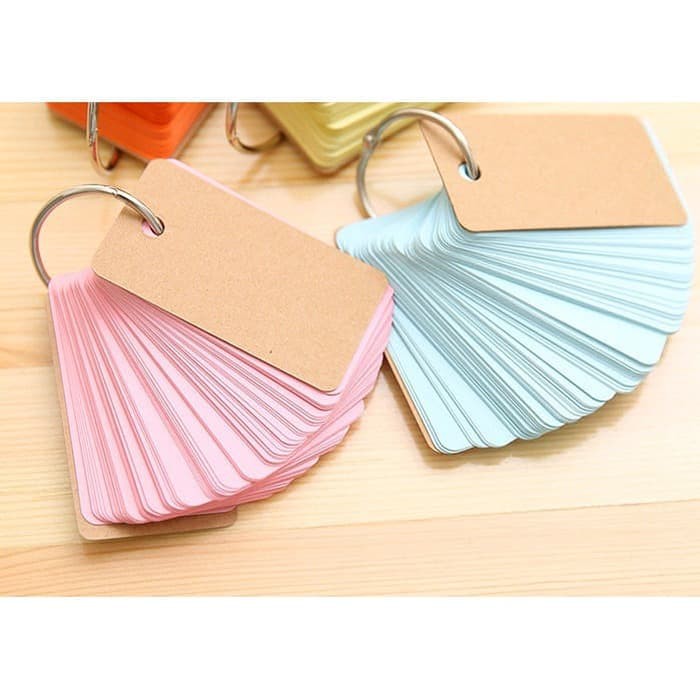 Jual (80 Lembar) Set Kartu Flash / Flash Card Dengan Ring (7*4cm ...