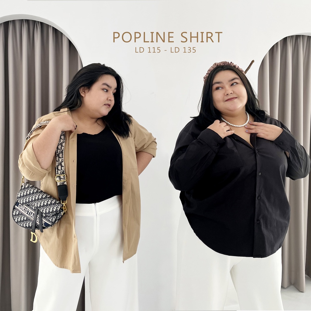 Jual MOKMOK - POPLINE OVERSIZE | Baju Kemeja Plus Size Jumbo Size Big ...