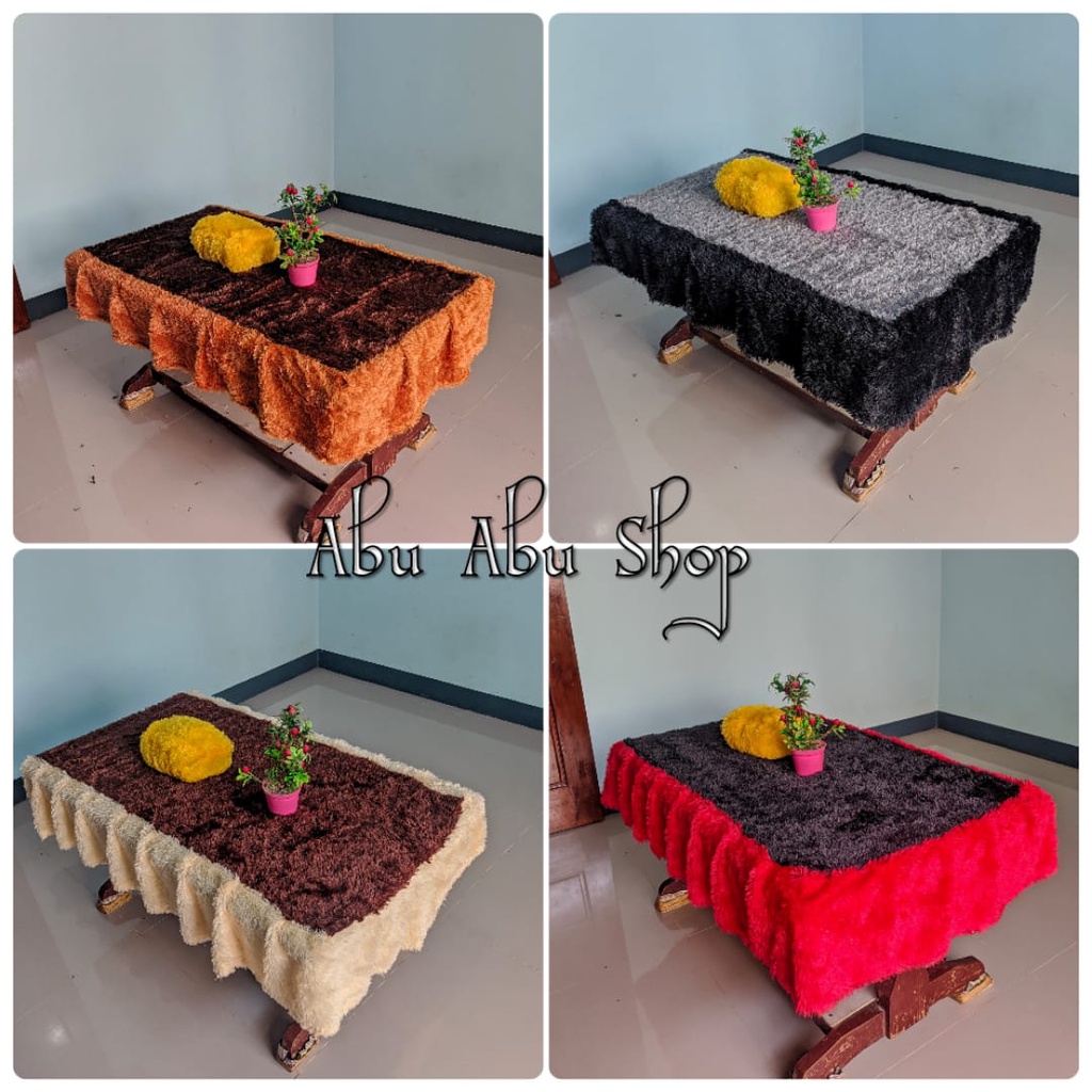 Jual Taplak Rumbai Kominasi + sarung tisu Murah / Taplak Meja Rumbai ...