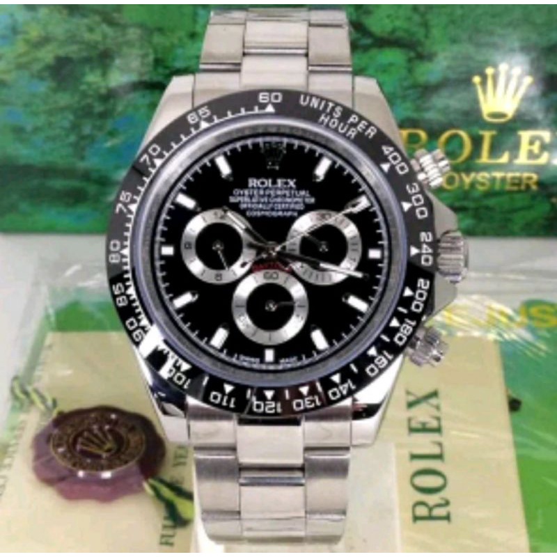 Jual Rolex Oyster Autometic Super Premium Graden AAA Warna Silver Hitam ...