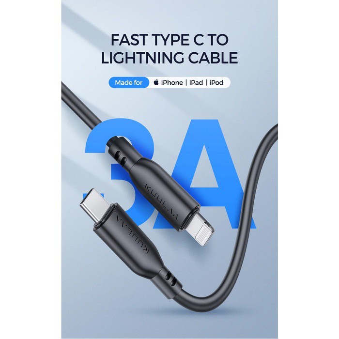 Jual KUULAA FASH CHARGING MFi USB C to Lightning Cable For iPhone ...