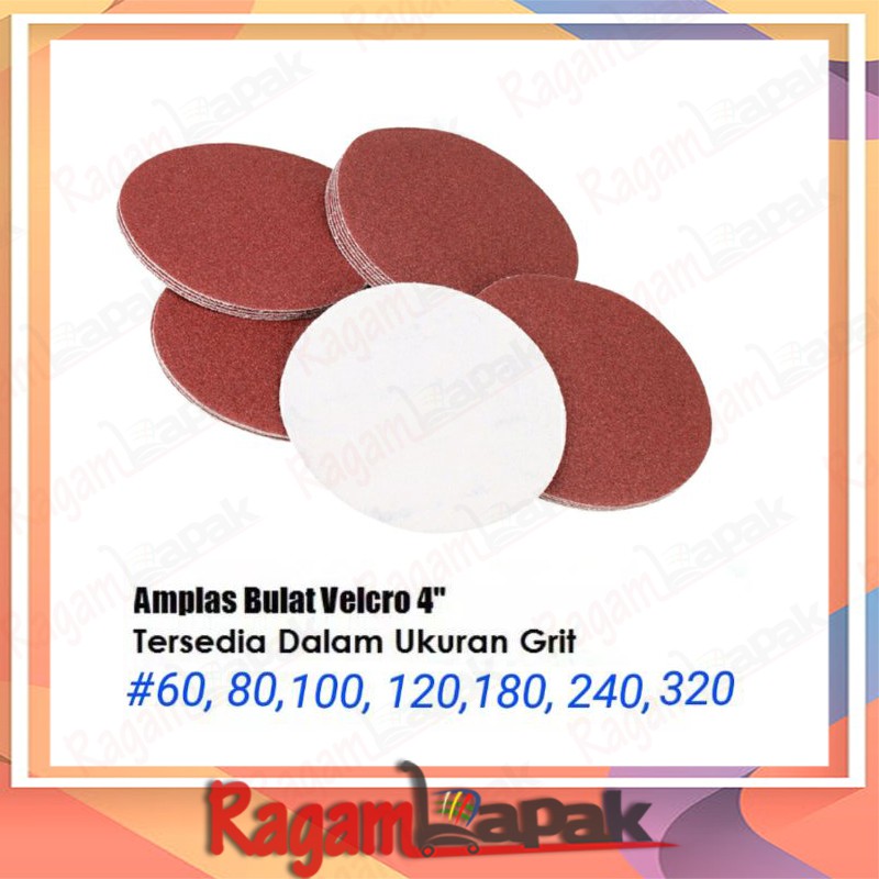 Jual Amplas Bulat Velcro 4" | Shopee Indonesia