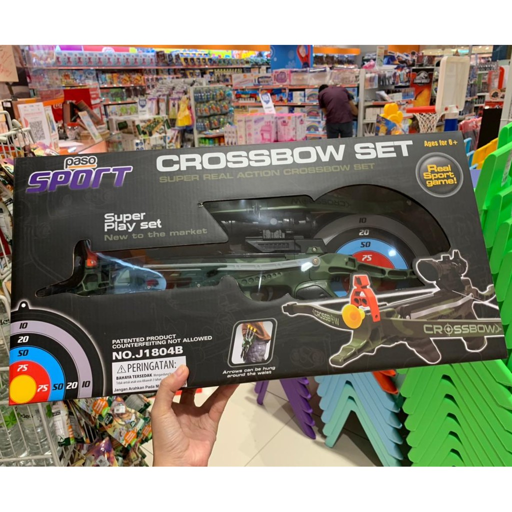 Jual PASO Sport Kingsport Crossbow J1804b set main panah panahan hitam ...