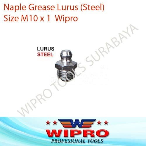 Jual Naple Grease Lurus Bahan Besi Size M10x1 WIPRO | Shopee Indonesia