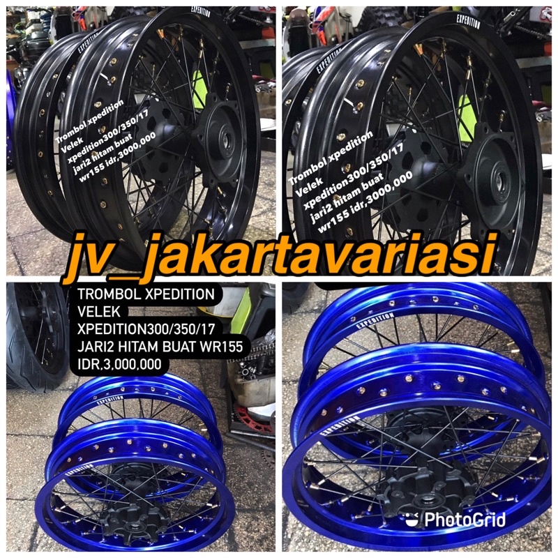 Jual velg supermoto 300 350 17 WR155 velg wr expedition tromol cnc ...