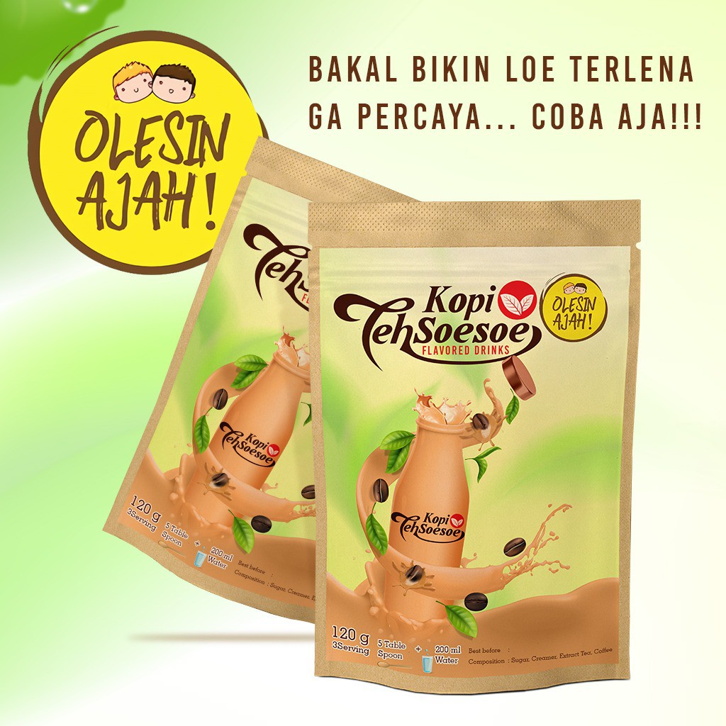 Jual Kopi Teh Soesoe Premium Flavoured Drink 120G | Shopee Indonesia