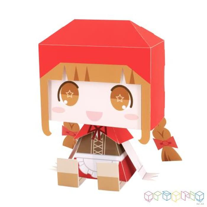 Jual DIY Miniatur Papercraft Boneka Kerudung Merah | Shopee Indonesia