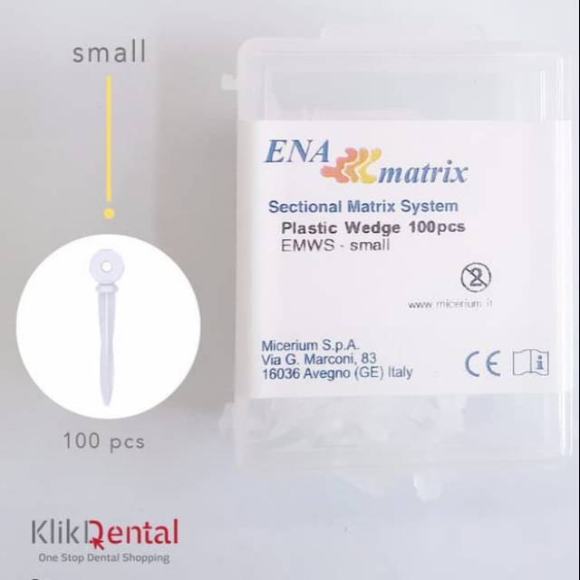 Jual KLIK DENTAL Micerium ENA Sectional Matrix Plastic Wedge (100pcs ...