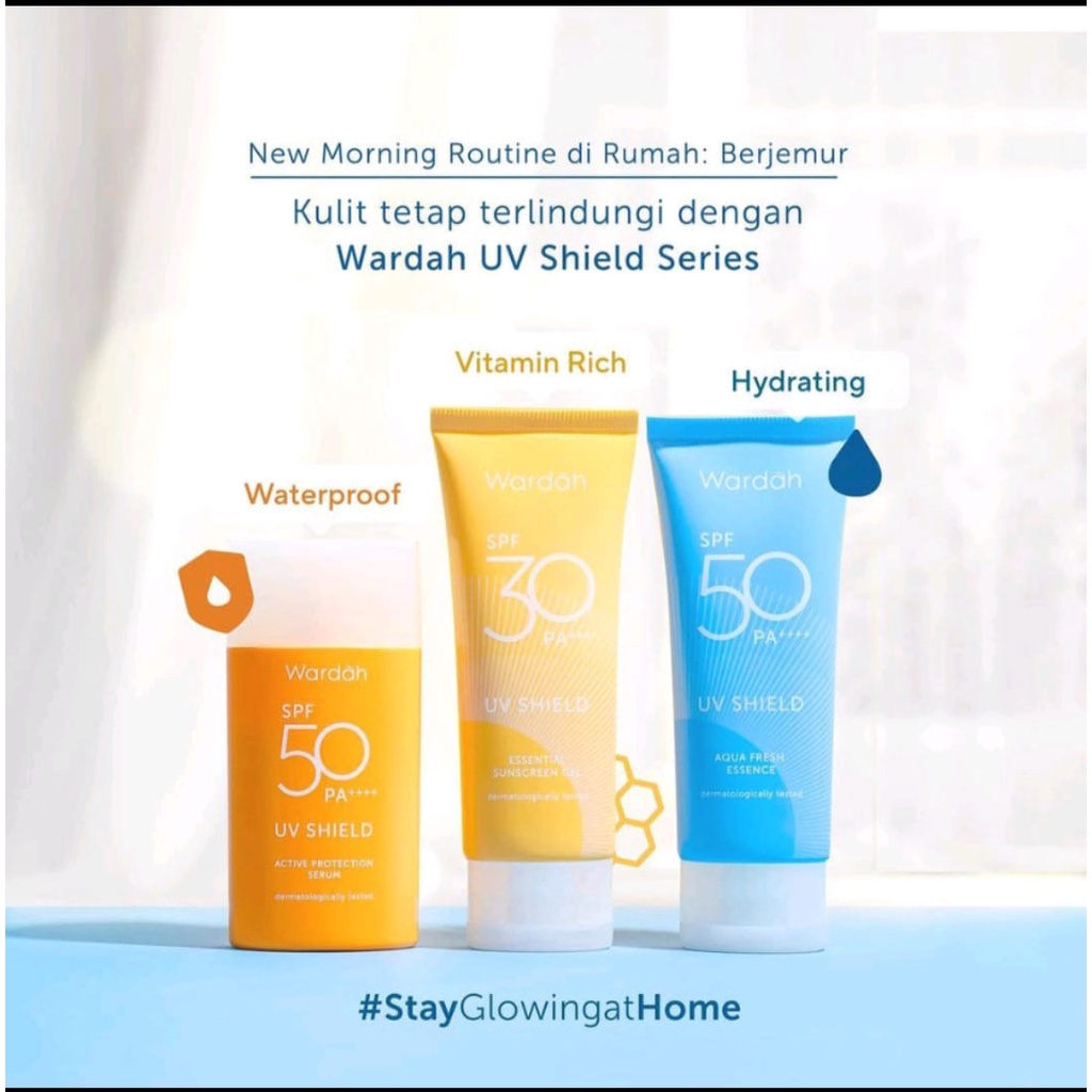 Jual Wardah UV Shield Sunscreen SPF 30 - Aqua Fresh Essence SPF 50 PA ...