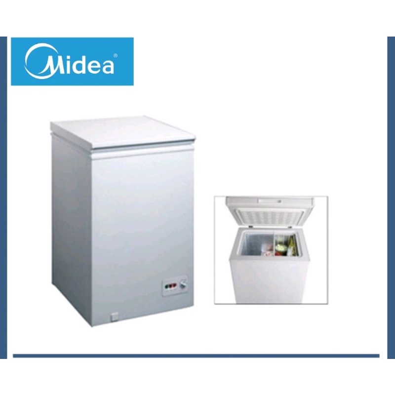 Jual Chest Freezer Box Midea HS-129C100L Lemari Es freezer food Box 100 ...