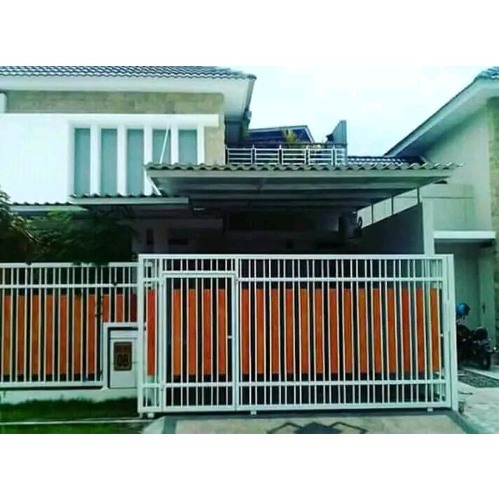 Jual Pagar rumah model grc motip serat kayu jati o1 | Shopee Indonesia