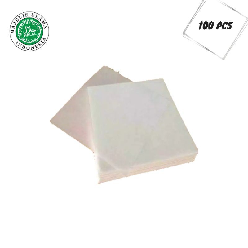 Jual 100 PCS KERTAS BUNGKUS NASI PUTIH - BURGER - KEBAB - KERTAS NASI ...