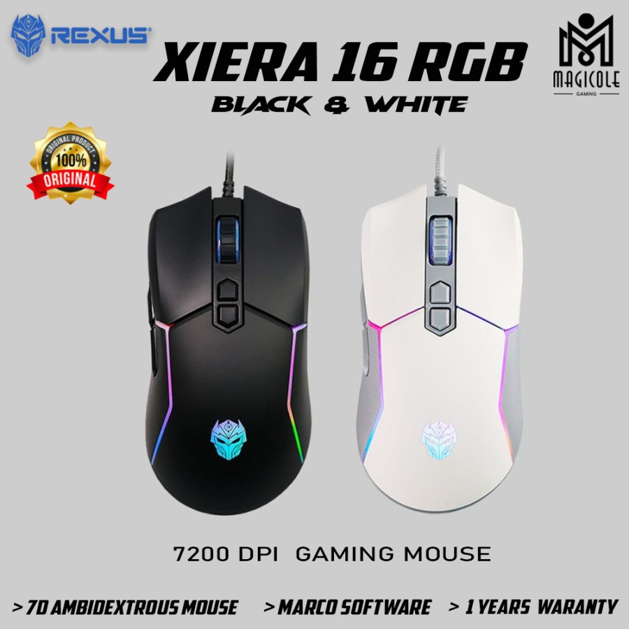 Jual Rexus Xierra X16 RGB Gaming Mouse | Shopee Indonesia