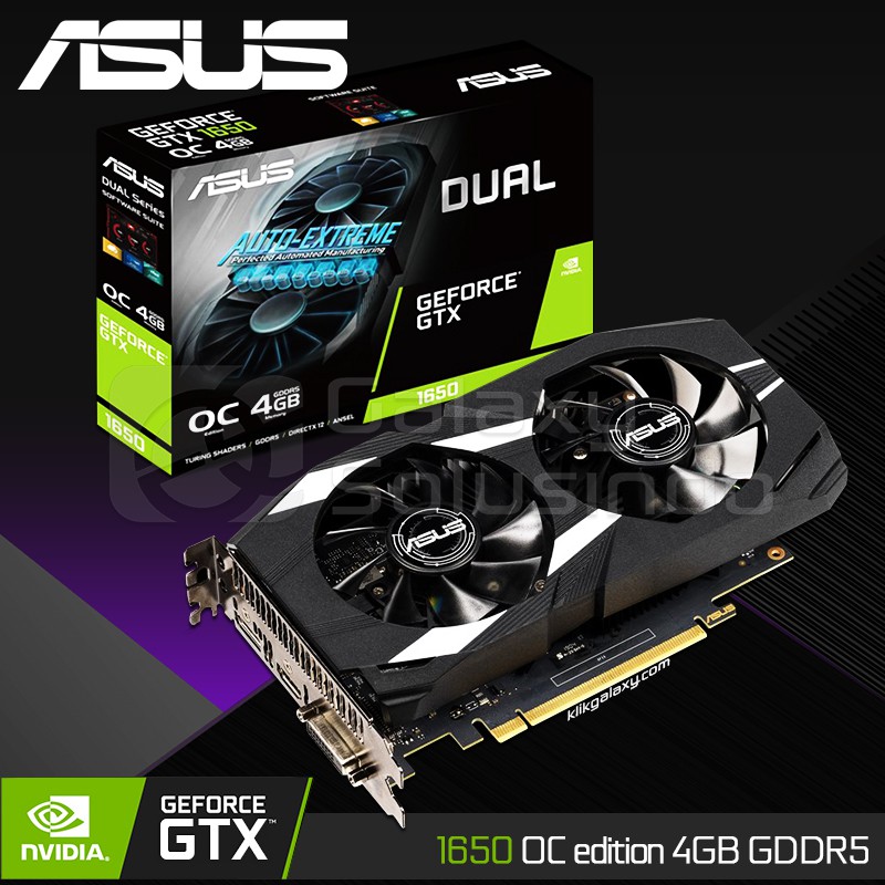 Jual VGA Graphic Card ASUS DUAL Geforce GTX 1650 OC edition 4GB GDDR5 | Shopee Indonesia
