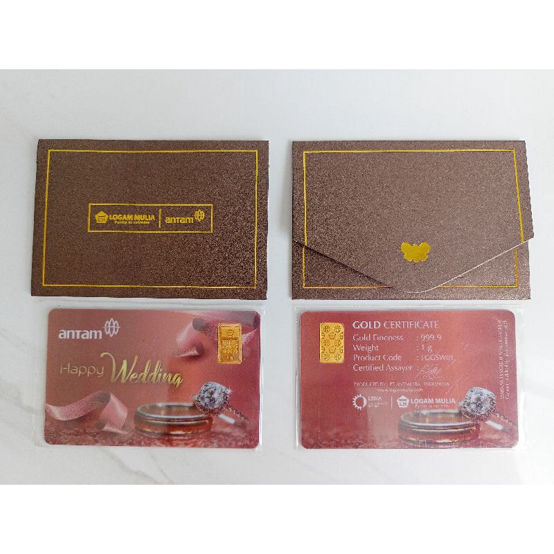 Jual 1 gram emas ANTAM / LM / Logam Mulia wedding gift series | Shopee ...