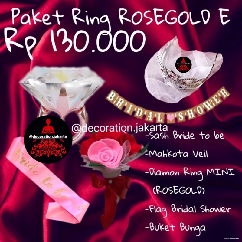 Jual Bridal Shower | Dengan Mahkota Veil dan buket bunga | Shopee Indonesia