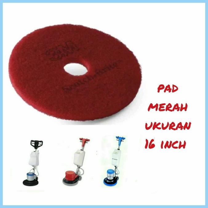 Jual pad merah ukuran 16 inch buffing pad mesin polisher lantai ...