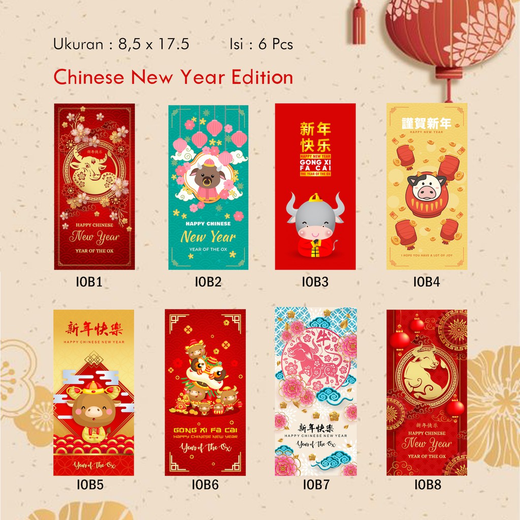 Jual AMPLOP ANGPAO IMLEK TAHUN BARU CHINA SHIO KERBAU MODEL PANJANG | Shopee Indonesia