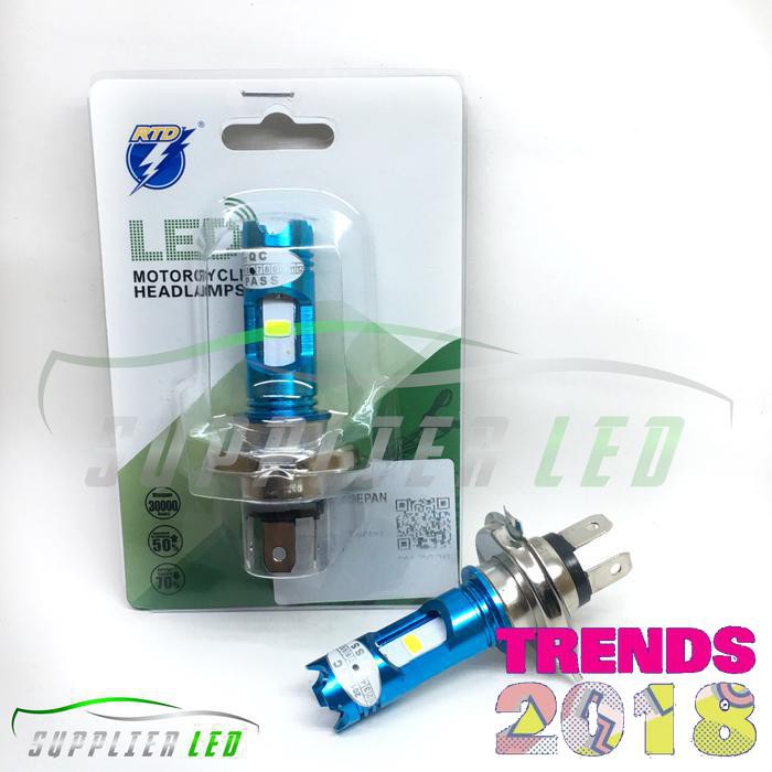 Jual Lampu Utama LED Motor 2 Sisi RTD M11G Socket H4 | Shopee Indonesia
